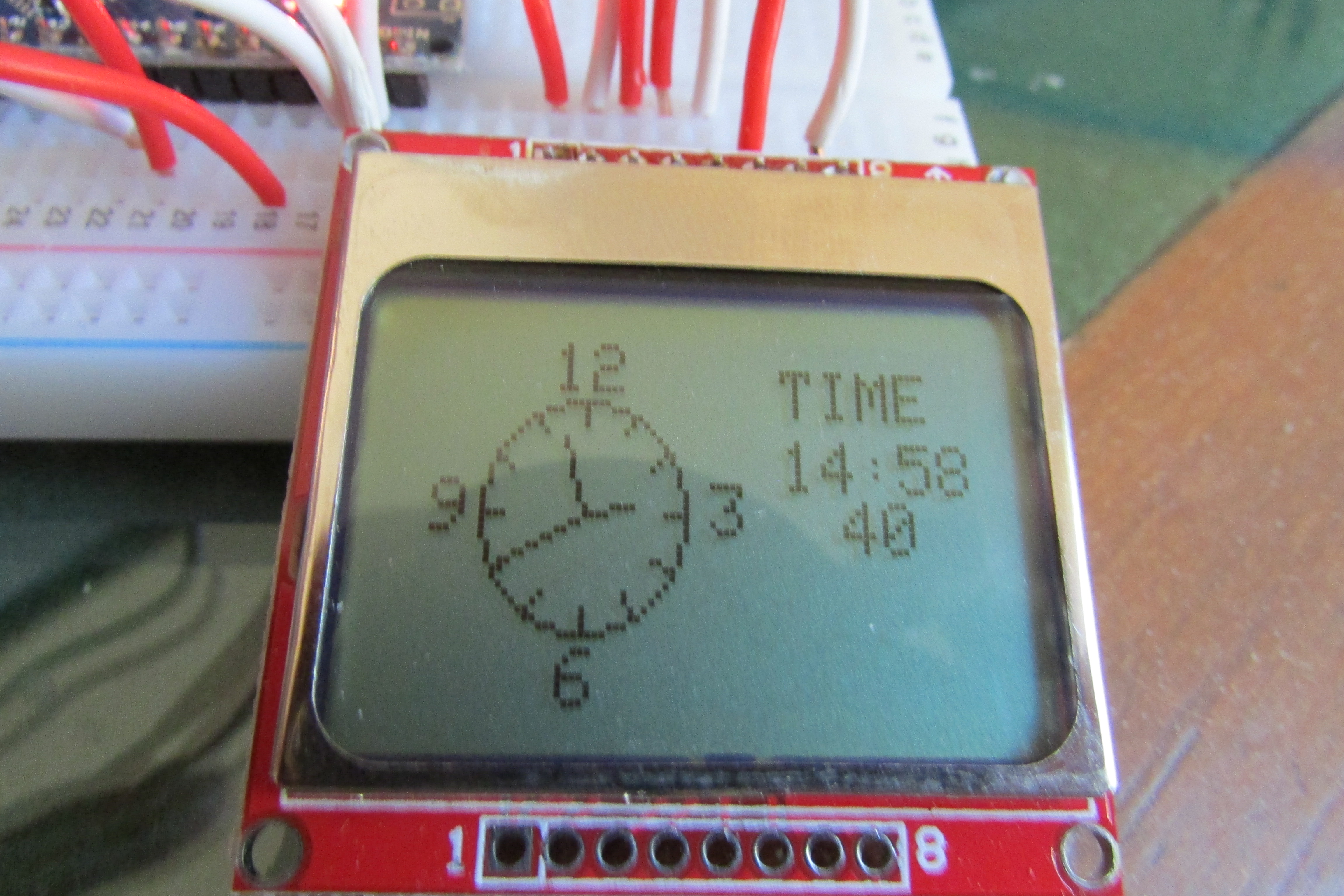 Arduino Analog/Digital Clock with Nokia 5110 | Arduino Project Hub